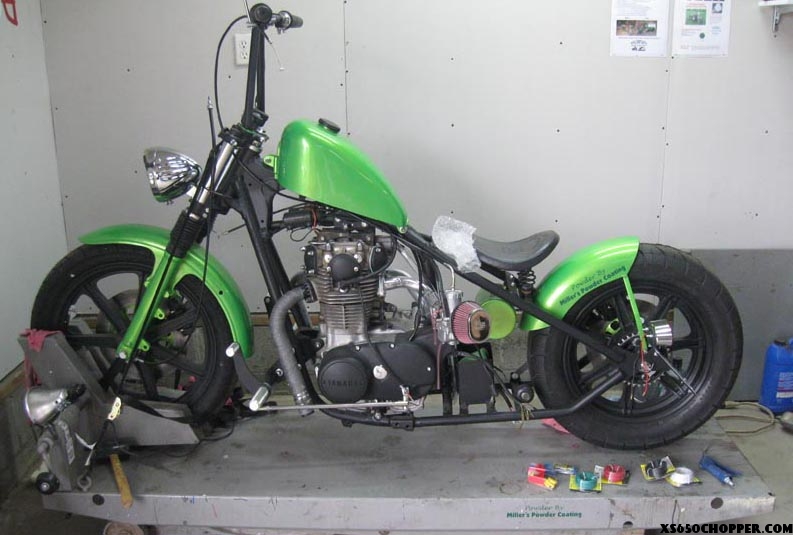 Nearly Complete.1979 XS650 by Miller’s Powder Coating