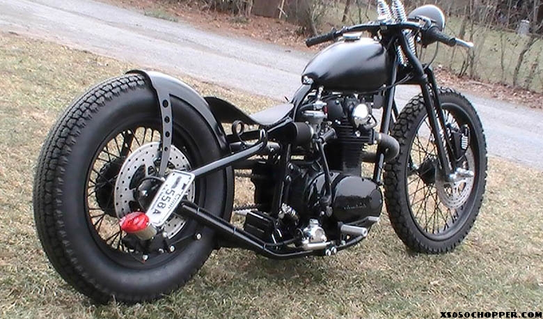 Black Chopper Motorcycle
